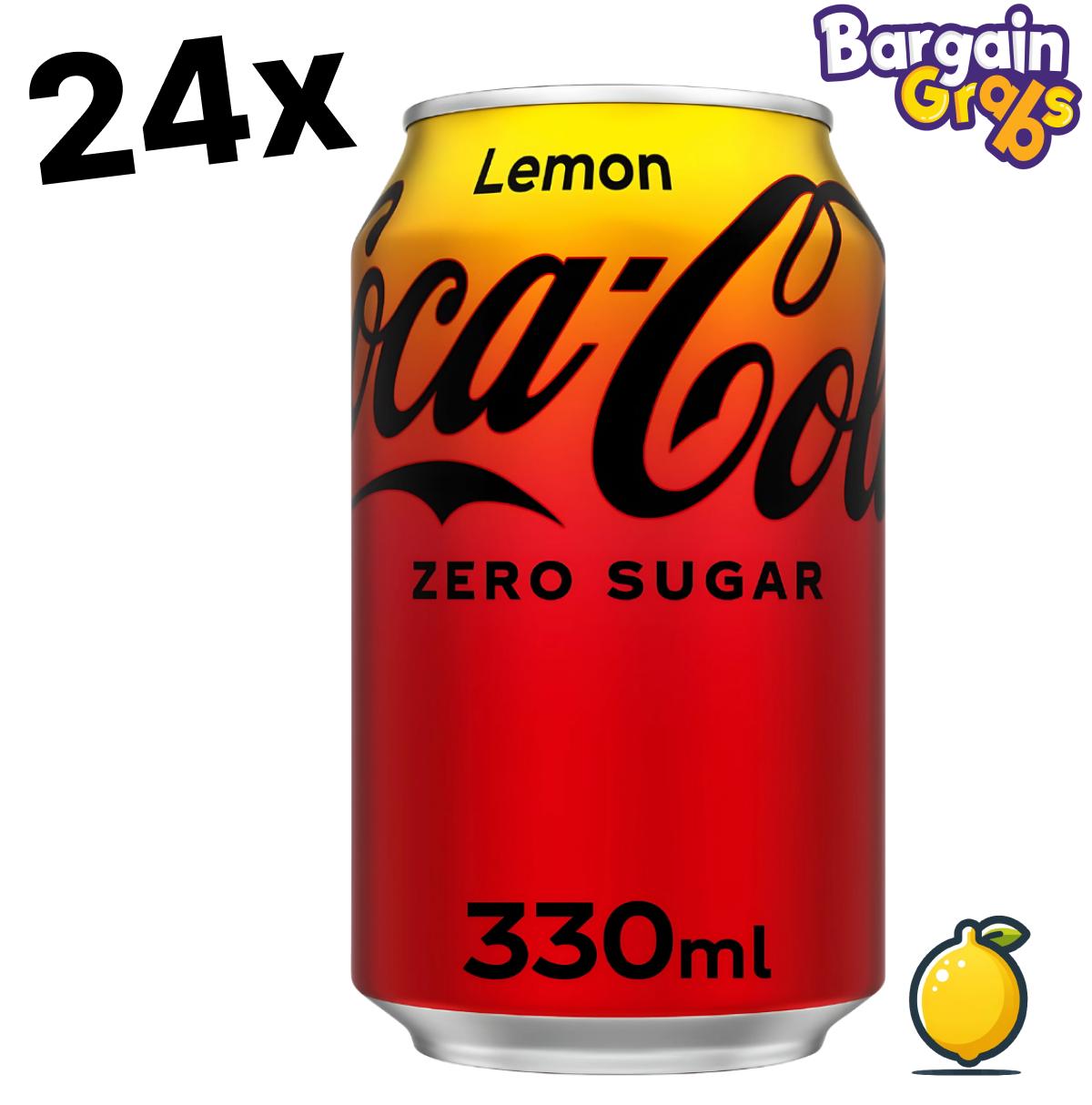 24 x 330ml Coke Zero Lemon Cans | Bargain Grabs – Bargain Grabs