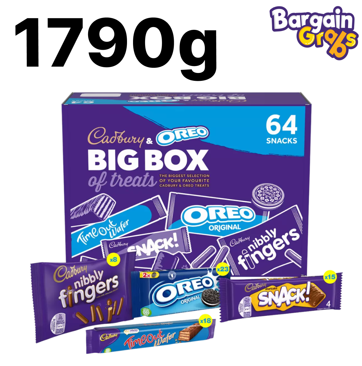 Cadbury & OREO Big Box of Treats – 64 Assorted Chocolates and Snacks ...